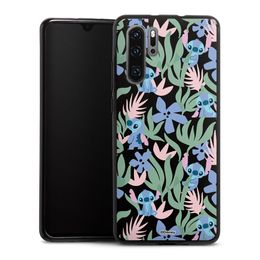 DeinDesign Huawei P30 Pro Handy Silikon H&uuml;lle Case schwarz Handyh&uuml;lle Disney Muster Lilo & Stitch