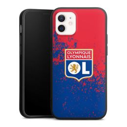 DeinDesign iPhone 12 mini Handy Premium Silikon H&uuml;lle Handyh&uuml;lle schwarz Case Ol Olympique Lyonnais Official Licensed Product Silikon Premium Case