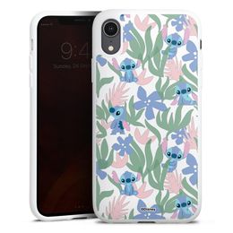 DeinDesign iPhone Xr Handy Silikon H&uuml;lle Case wei&szlig; Handyh&uuml;lle Disney Muster Lilo & Stitch Silikon Case
