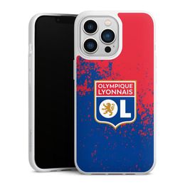 DeinDesign iPhone 13 Pro Handy Silikon H&uuml;lle Case wei&szlig; Handyh&uuml;lle Ol Olympique Lyonnais Official Licensed Product Silikon Case
