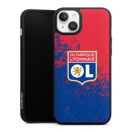 DeinDesign iPhone 14 Handy Premium Silikon H&uuml;lle Handyh&uuml;lle schwarz Case Ol Olympique Lyonnais Official Licensed Product Silikon Premium Case