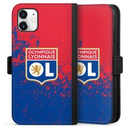 DeinDesign iPhone 11 Handy Klapph&uuml;lle Handyh&uuml;lle aus Kunst Leder schwarz Flip Case Ol Olympique Lyonnais Official Licensed Product Sideflip mit Lasche