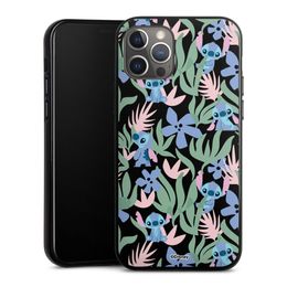 DeinDesign iPhone 12 Pro Handy Silikon H&uuml;lle Case schwarz Handyh&uuml;lle Muster Lilo & Stitch Disney