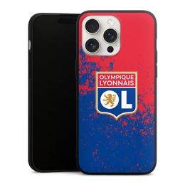 DeinDesign iPhone 15 Pro Max Handy Premium Silikon H&uuml;lle Handyh&uuml;lle schwarz Case Ol Olympique Lyonnais Official Licensed Product Silikon Premium Case