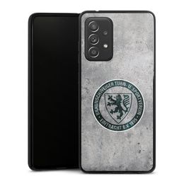 DeinDesign Galaxy A52s 5G Handy Slim Case extra d&uuml;nn Silikon Handyh&uuml;lle schwarz H&uuml;lle Concrete Eintracht Braunschweig Logo Silikon Slim Case