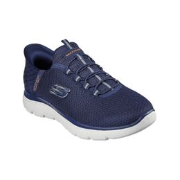 Wanderschuh Skechers "Summits", Damen, Gr. 41, blau (marineblau), Obermaterial: 50% Rindsleder Leather cow. 50% Lammleder LEL., Schuhe Wanderschuh