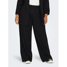 Schlupfhose Only CARMAKOMA "CARSTILLA ONE PANT JRS NOOS", Damen, Gr. 44, L&auml;nge 32, schwarz, Jersey, Obermaterial: 95% Polyester, 5% Elasthan, unifarben, regular fit lang, Hosen Schlupfhose, Materialmix, regular fit