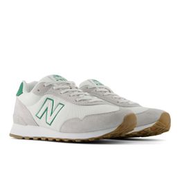 Sneaker New Balance "515", Herren, Gr. 46,5, wei&szlig; (reflection, nb 103 wei&szlig;, outfield), Leder, Textil, Schuhe Sneaker