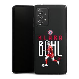 DeinDesign Galaxy A52s 5G Handy Slim Case extra d&uuml;nn Silikon Handyh&uuml;lle schwarz H&uuml;lle Fc Bayern M&uuml;nchen Klara B&uuml;hl Official Licensed Product Silikon Slim Case
