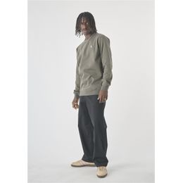 Sweatshirt Cleptomanicx "Embro Gull", Herren, Gr. L, gr&uuml;n (gr&uuml;n, olivgr&uuml;n), 100% Baumwolle, bestickt, normal, Rundhals, Sweatshirts Sweatshirt, mit kleiner M&ouml;wen-Stickerei