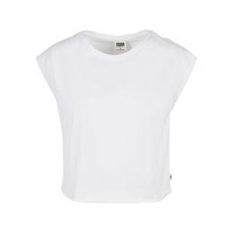 T-Shirt Urban Classics "Urban Classics Damen Ladies Organic Short Tee", Damen, Gr. 4XL, wei&szlig;, 100% Baumwolle, unifarben, loose fit, Rundhals, Shirts T-Shirt