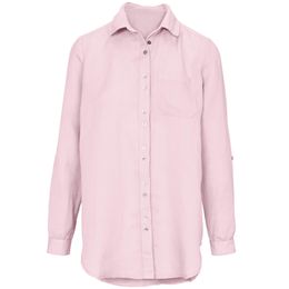 Heine Witt Damen Hemdbluse im Baumwoll-Leinen-Mix, hellros&eacute;, Gr&ouml;&szlig;e 42