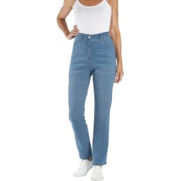 CR&Eacute;ATION L Damen High-waist-Jeans mit innenliegendem Dehnbund blue-bleached Gr&ouml;&szlig;e 25