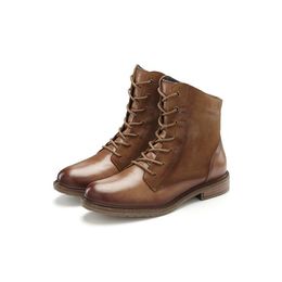 Lascana Stiefelette 'Boots, Lederschuhe,' camelfarben Gr. 42 f&uuml;r Damen