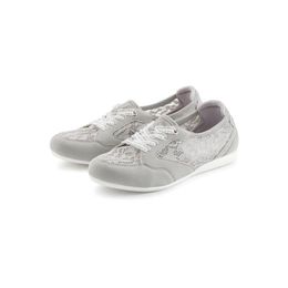 Vivance Sneaker 'Freizeitschuh, Halbschuh, Ballerina, Slip-On-Sneaker,' grau Gr. 39 f&uuml;r Damen. Mit Spitze