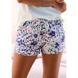s.Oliver Pyjamashorts mehrfarbig Gr. 32/34 f&uuml;r Damen. Mit Allover-Druck. Basic. Nachhaltig.