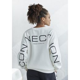 French Connection Sweatshirt mehrfarbig Gr. 36/38 f&uuml;r Damen. Rundhals und Logodruck, Print, Logoschriftzug. L&auml;ssig Geschnitten. Nachhaltig.