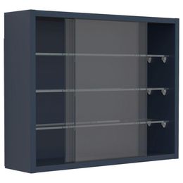 Mid.you H&auml;ngevitrine Drivalo, Anthrazit, Glas, Holzwerkstoff, 3 F&auml;cher, 50x40x12 cm, h&auml;ngend, Wohnzimmer, Wohnw&auml;nde, Vitrinenschr&auml;nke