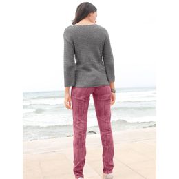 Heine Damen 3/4-Arm-Pullover, Grau, Gr. 38, Rundhals Pullover, Material: Polyacryl