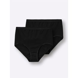 Speidel sheego Gro&szlig;e Gr&ouml;&szlig;en Slip mit Glanzgummibund, schwarz, Gr&ouml;&szlig;e 46 - Damen