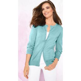 CR&Eacute;ATION L Damen Strickjacke aus reiner Baumwolle salbei Gr&ouml;&szlig;e 38