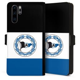 DeinDesign Huawei P30 Pro Handy Klapph&uuml;lle Handyh&uuml;lle aus Kunst Leder schwarz Flip Case Official Licensed Product Arminen Arminia Bielefeld Sideflip mit langer 
