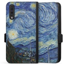 DeinDesign Galaxy A50 Handy Klapph&uuml;lle Handyh&uuml;lle aus Kunst Leder schwarz Flip Case The Starry Night Kunst Sideflip mit Lasche