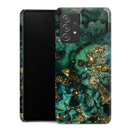 DeinDesign Galaxy A52s 5G Handy Premium Case Smartphone Handyh&uuml;lle Schutzh&uuml;lle gl&auml;nzend Marble Muster Glitzer Premium Case