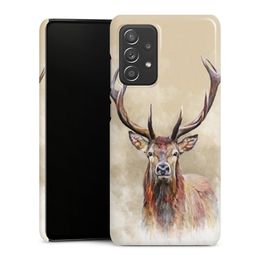 DeinDesign Galaxy A52s 5G Handy Premium Case Smartphone Handyh&uuml;lle Schutzh&uuml;lle gl&auml;nzend Deer Animal Look Reindeer Premium Case