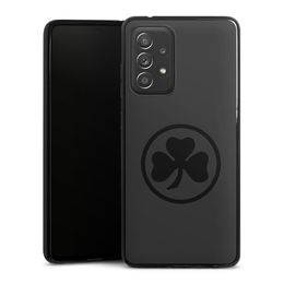 DeinDesign Galaxy A52s 5G Handy Slim Case extra d&uuml;nn Silikon Handyh&uuml;lle schwarz H&uuml;lle Official Licensed Product Spvgg Greuther F&uuml;rth Clover Silikon Slim Case