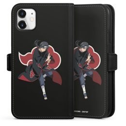 DeinDesign iPhone 11 Handy Klapph&uuml;lle Handyh&uuml;lle aus Kunst Leder schwarz Flip Case Official Licensed Product Naruto Shippuden Itachi Uchiha Sideflip mit Lasche