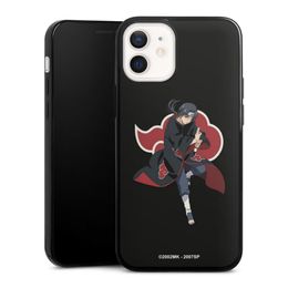 DeinDesign iPhone 12 mini Handy Slim Case extra d&uuml;nn Silikon Handyh&uuml;lle schwarz H&uuml;lle Official Licensed Product Naruto Shippuden Itachi Uchiha Silikon Slim Case