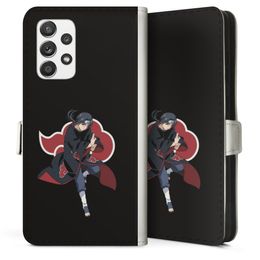 DeinDesign Galaxy A52s 5G Handy Klapph&uuml;lle Handyh&uuml;lle aus Kunst Leder wei&szlig; Flip Case Official Licensed Product Naruto Shippuden Itachi Uchiha Sideflip mit Lasche