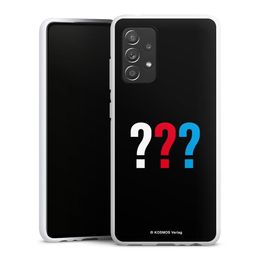 DeinDesign Galaxy A52s 5G Handy Silikon H&uuml;lle Case wei&szlig; Handyh&uuml;lle Logo Die Drei ??? Official Licensed Product Silikon Case