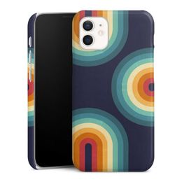 DeinDesign iPhone 12 mini Handy Premium Case Smartphone Handyh&uuml;lle Schutzh&uuml;lle gl&auml;nzend Retro Colourful Rainbow Premium Case