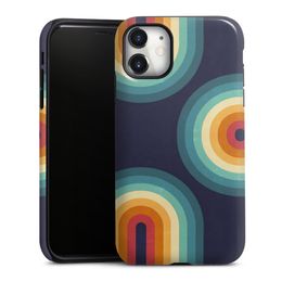 DeinDesign iPhone 11 Handy Panzer Handyh&uuml;lle robuste Outdoor H&uuml;lle Schutzh&uuml;lle gl&auml;nzend Colourful Rainbow Retro Tough Case