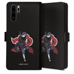 DeinDesign Huawei P30 Pro Handy Klapph&uuml;lle Handyh&uuml;lle aus Kunst Leder schwarz Flip Case Official Licensed Product Naruto Shippuden Itachi Uchiha Sideflip mit 