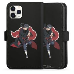 DeinDesign iPhone 11 Pro Handy Klapph&uuml;lle Handyh&uuml;lle aus Kunst Leder schwarz Flip Case Official Licensed Product Naruto Shippuden Itachi Uchiha Sideflip mit 