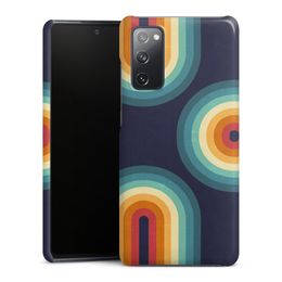 DeinDesign Galaxy S20 FE Handy Premium Case Smartphone Handyh&uuml;lle Schutzh&uuml;lle gl&auml;nzend Colourful Rainbow Retro Premium Case