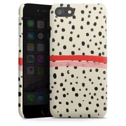 DeinDesign iPhone SE (2020) Handy Premium Case Smartphone Handyh&uuml;lle Schutzh&uuml;lle matt Stripes Kunst Points Premium Case