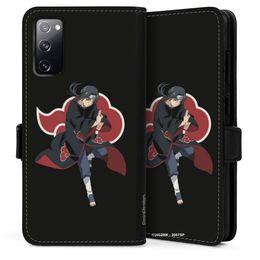 DeinDesign Galaxy S20 Handy Klapph&uuml;lle Handyh&uuml;lle aus Kunst Leder schwarz Flip Case Official Licensed Product Naruto Shippuden Itachi Uchiha Sideflip mit Lasche