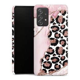DeinDesign Galaxy A52s 5G Handy Premium Case Smartphone Handyh&uuml;lle Schutzh&uuml;lle gl&auml;nzend Marble Glitzer Leopard Premium Case