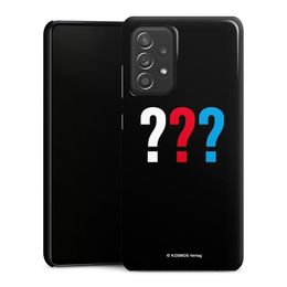DeinDesign Galaxy A52s 5G Handy Premium Case Smartphone Handyh&uuml;lle Schutzh&uuml;lle gl&auml;nzend Logo Die Drei ??? Official Licensed Product Premium Case