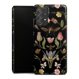 DeinDesign Galaxy A52s 5G Handy Premium Case Smartphone Handyh&uuml;lle Schutzh&uuml;lle gl&auml;nzend Blossom Flower Wreath Bee Premium Case
