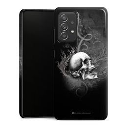 DeinDesign Galaxy A52s 5G Handy Premium Case Smartphone Handyh&uuml;lle Schutzh&uuml;lle gl&auml;nzend Skulls Skull Gothic Premium Case