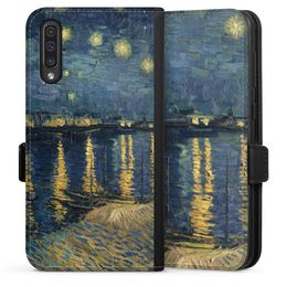 DeinDesign Galaxy A50 Handy Klapph&uuml;lle Handyh&uuml;lle aus Kunst Leder schwarz Flip Case Kunst Painting Sideflip mit Lasche