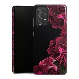 DeinDesign Galaxy A52s 5G Handy Premium Case Smartphone Handyh&uuml;lle Schutzh&uuml;lle gl&auml;nzend Vintage Rose Pink Premium Case