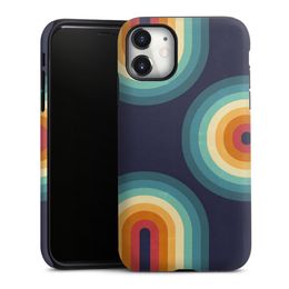 DeinDesign iPhone 11 Handy Panzer Handyh&uuml;lle robuste Outdoor H&uuml;lle Schutzh&uuml;lle matt Retro Colourful Rainbow Tough Case