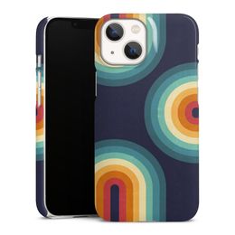 DeinDesign iPhone 13 Mini Handy Premium Case Smartphone Handyh&uuml;lle Schutzh&uuml;lle gl&auml;nzend Retro Colourful Rainbow Premium Case