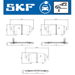 SKF Bremsbelagsatz, Scheibenbremse vkbp85010ev